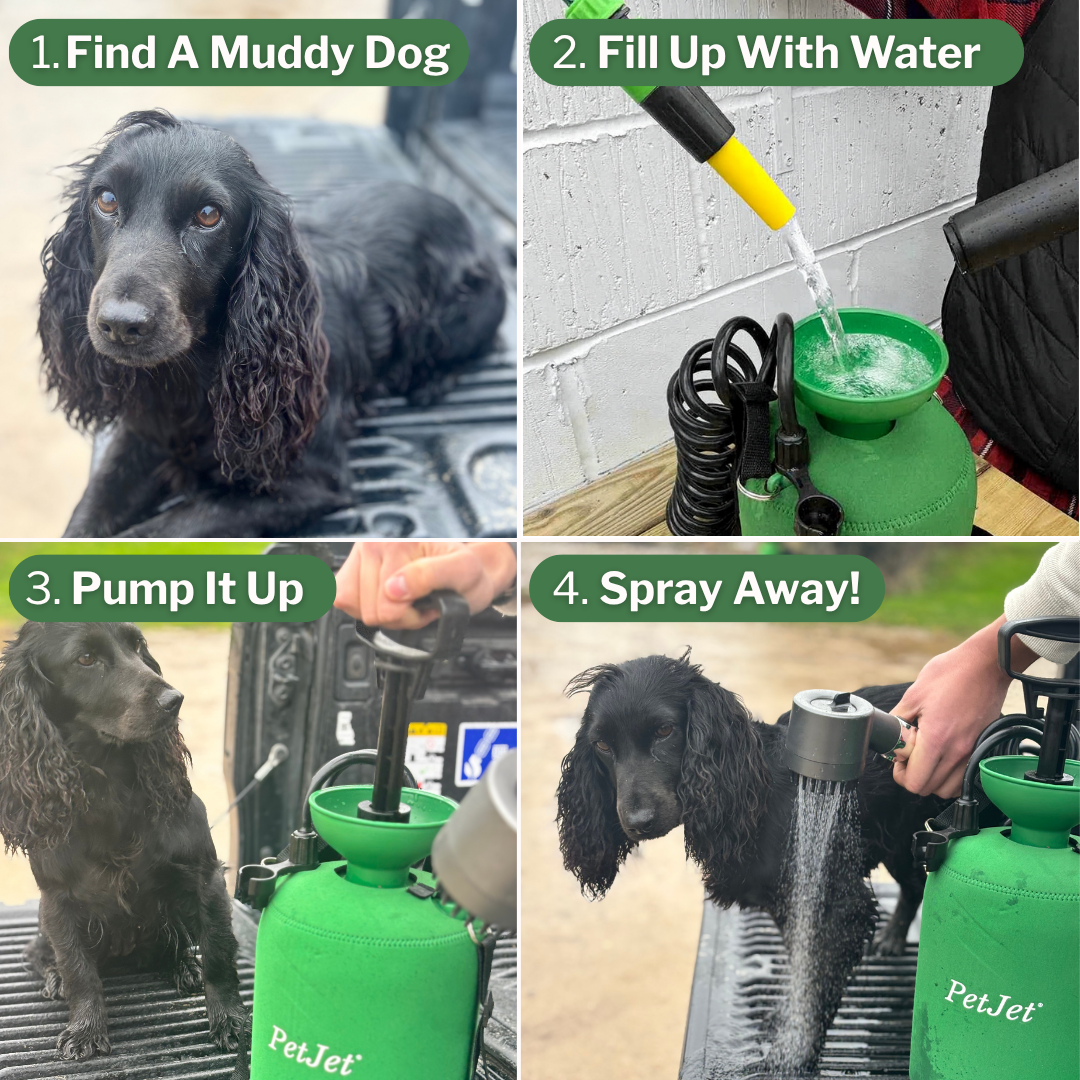 PetJet 5 Liter Portable Tank Hot Shower - Mobile Dog Wash Bath Device